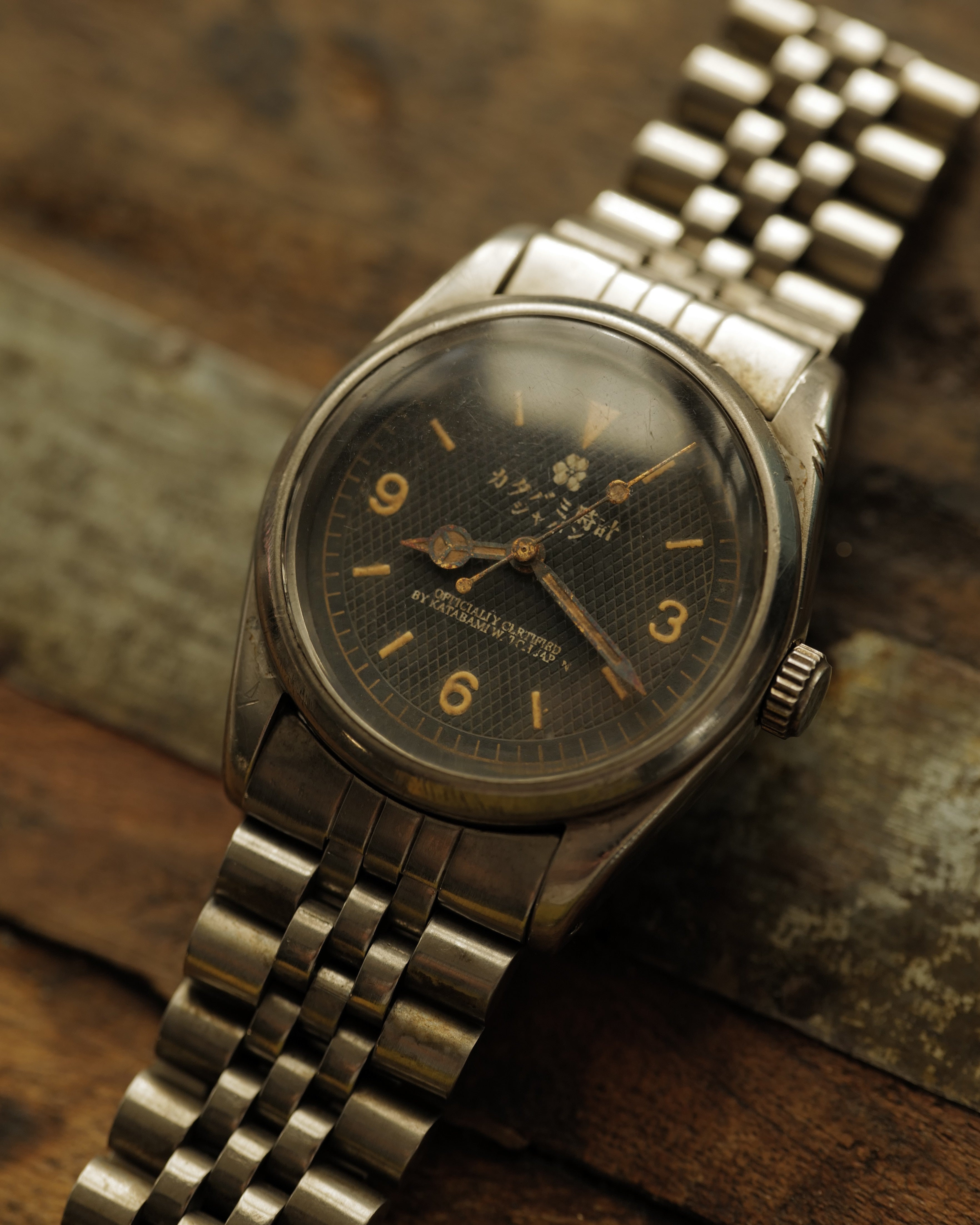 The 36mm “HoneyComb” FullyAged – KATABAMI WATCH JAPAN